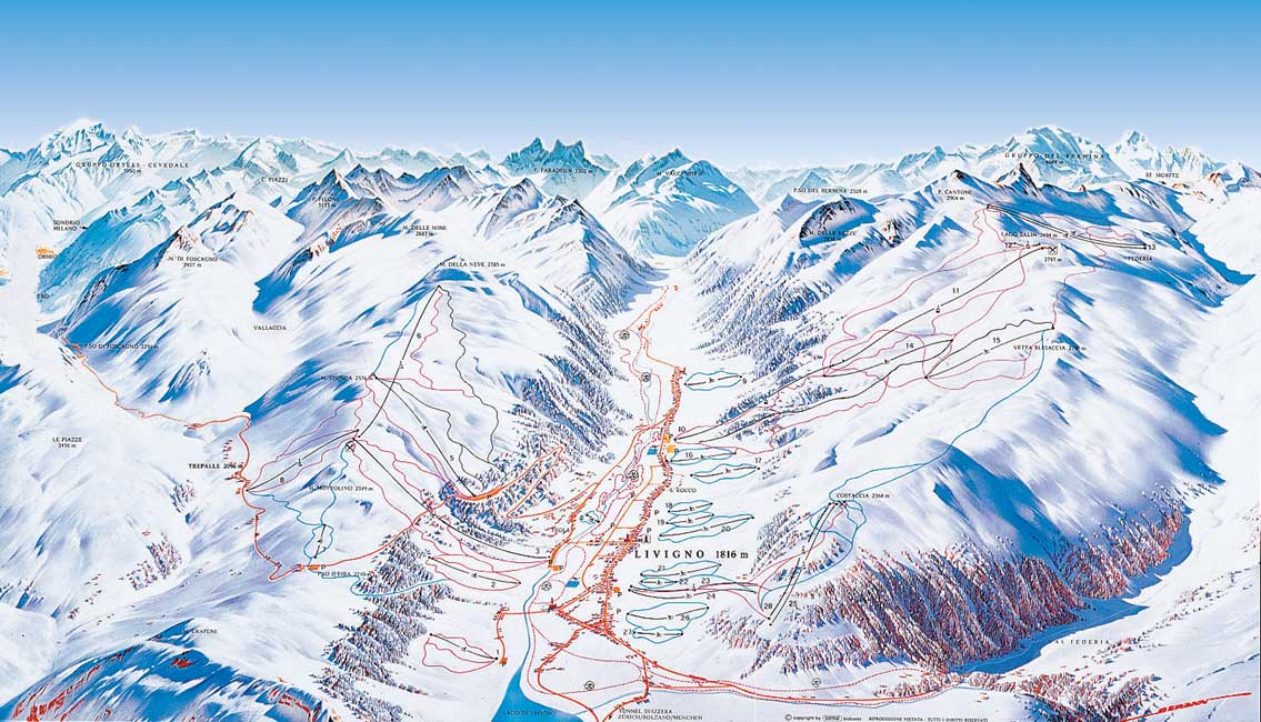 Przewodnik Livigno, Włochy zimą * narty, snowboard, noclegi, trasy