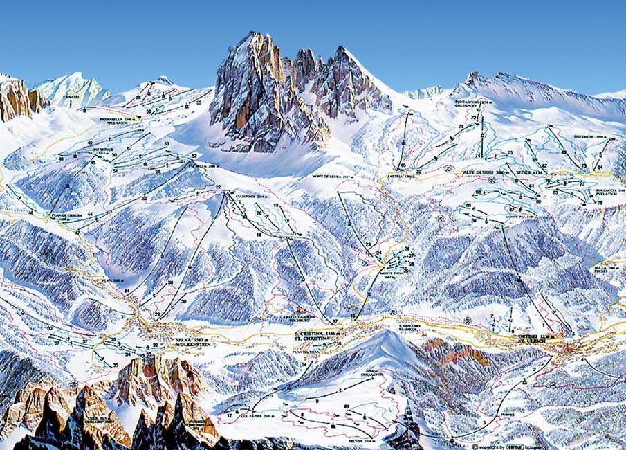 Przewodnik Wolkenstein/Selva Gardena, Włochy zimą * narty, snowboard ...