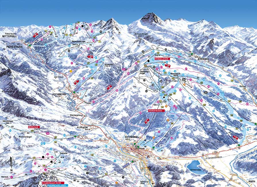 Przewodnik Kitzbuhel, Austria zimą * narty, snowboard, noclegi, trasy